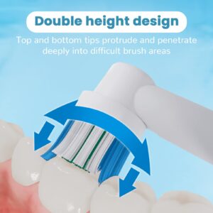 GENKENT 16 Pcs Replacement Toothbrush Heads Compatible with Oral B Braun, Electric Toothbrush Brush Heads Refills for Oral-B Action Pro 500/750/1000/1500/3000/3757/5000/7000/7500/8000