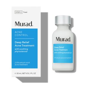 murad deep relief acne treatment - acne control max strength 2% salicylic acid, healing treatment for deep, uncomfortable acne, 1 fl oz