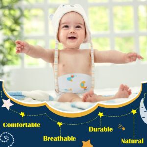 8 Pcs Newborn Infant Belly Wrap Comfort Cotton Umbilical Cord Cover Band Cartoon Soft Baby Belly Band Newborn Navel Belt for Protection Abdomen Baby Boy Girl Gifts 0-12 Months, 4 Styles (Cute)