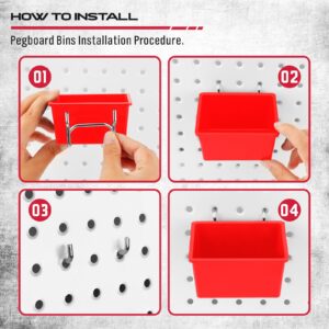 Ultimate 121-Piece Pegboard Hooks Set, Pegboard Accessories with Metal Hooks, Durable Peg Board Organizer Accessories, Pegboard Bins, Peg Board Tool Utility Hooks, Peg Board Hooks