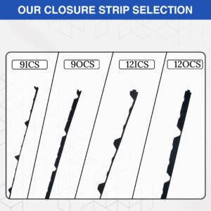 Duco 9in Classic Rib Profile Foam Closure Strips for Metal Roofing Panels - 3 ft Long Outside Roof Closure Strips (20 Pcs)