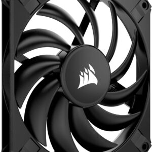 Corsair AF120 Slim, 120mm PWM Fluid Dynamic Bearing Fan (Thin Profile for Small-Form-Factor Cases, Low-Noise, Up to 2000 RPM, Zero RPM Mode Support, Universal 120x15mm Sizing) Single Pack, Black