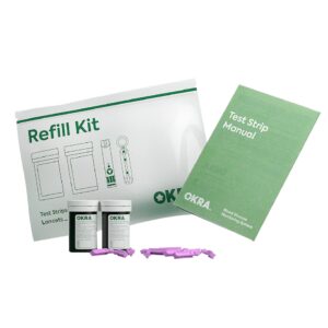 okra pro test strips and lancets for 100 tests refill kit