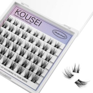 kousei clusters lash individual diy eyelashes extension lashes segmented 48 clusters eyelash wispy fake lashes natural look soft lashes (48pcs 10-16mm)