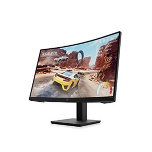 HP 27-inch Curved 165Hz QHD Gaming Monitor, Eyesafe (X27qc, Black) (Renewed)