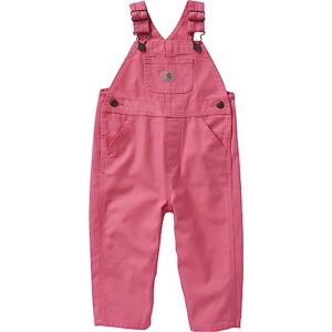 carhartt baby girls bib (lined and unlined) overalls, carhartt pink lemonade, 18 months us