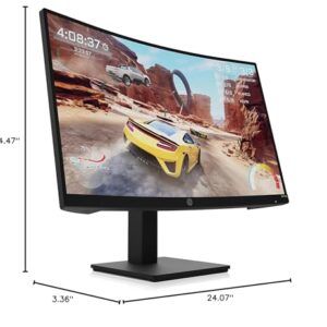 HP 27-inch Curved 165Hz QHD Gaming Monitor, Eyesafe (X27qc, Black) (Renewed)