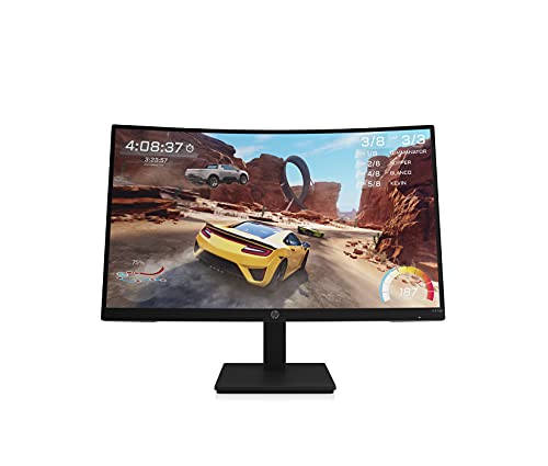 HP 27-inch Curved 165Hz QHD Gaming Monitor, Eyesafe (X27qc, Black) (Renewed)