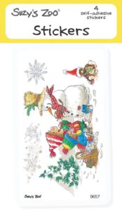 suzy's zoo stickers 4-pack, ollie snowman" 10161