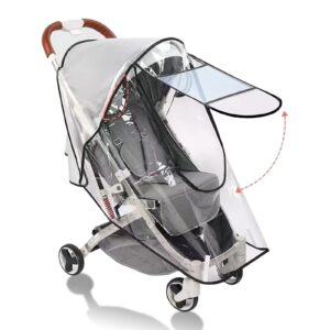 stroller rain cover universal stroller cart umbrella rain cove accessory, for babies winter windproof waterproof dustproof and snowproof