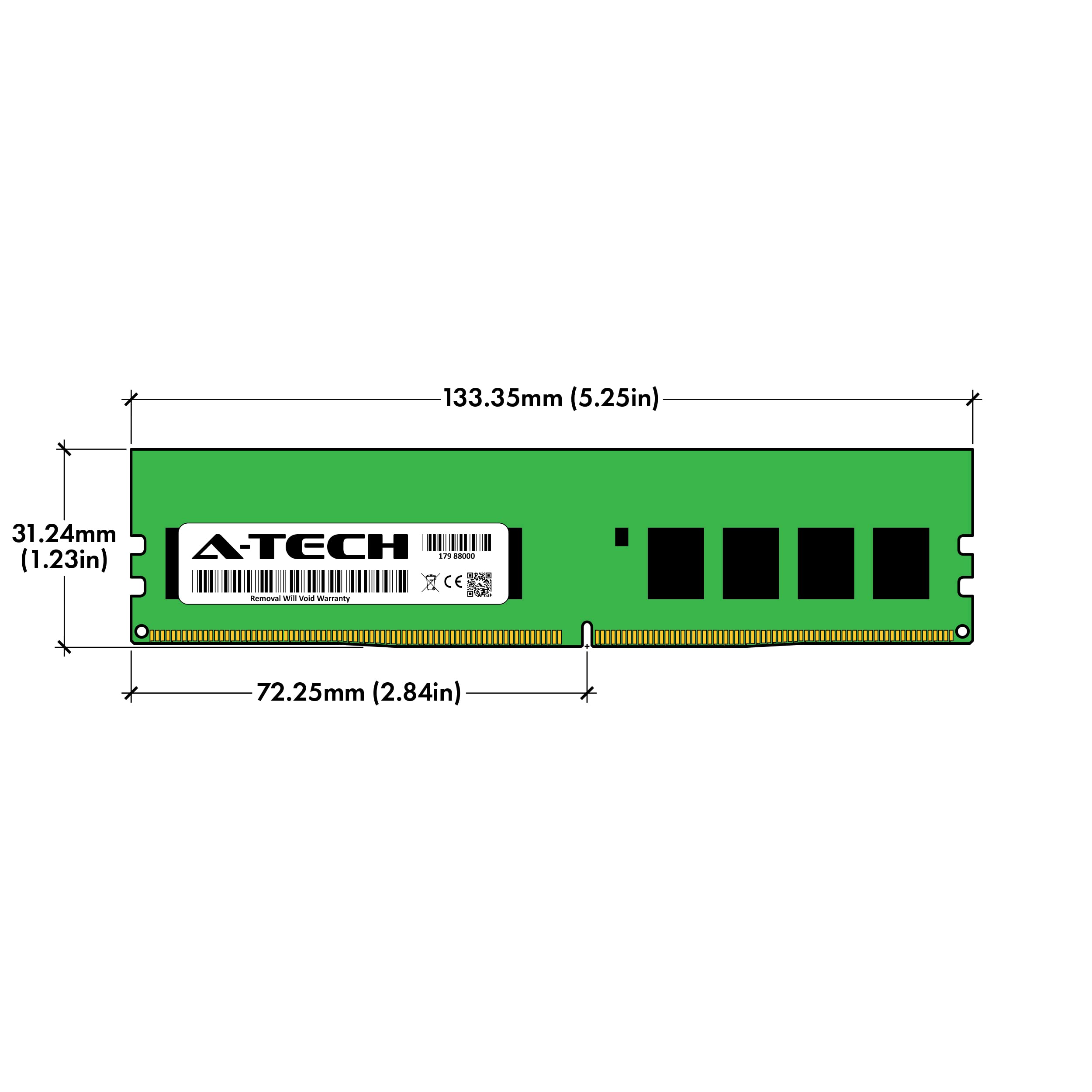 A-Tech 16GB Replacement for Hynix HMA82GU7CJR8N-VK - DDR4 2666MHz PC4-21300 ECC Unbuffered UDIMM 288-Pin 2Rx8 1.2V - Single Server Memory RAM Stick (HMA82GU7CJR8N-VK-ATC)