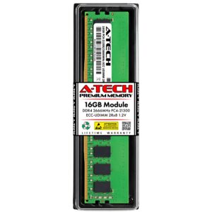 a-tech 16gb replacement for hynix hma82gu7cjr8n-vk - ddr4 2666mhz pc4-21300 ecc unbuffered udimm 288-pin 2rx8 1.2v - single server memory ram stick (hma82gu7cjr8n-vk-atc)