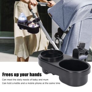 Stroller Cup Holder, Multifunction Double Universal Stroller Water Bottle Holder for Water Bottle Mobile Phones Stroller Cup Holder Universal Stroller Snack Tray