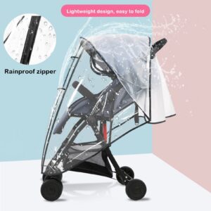 Stroller Rain Cover Universal Stroller Cart Umbrella Rain Cove Accessory, for Babies Winter Windproof Waterproof Dustproof and Snowproof