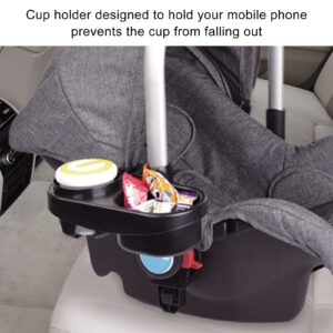 Stroller Cup Holder, Multifunction Double Universal Stroller Water Bottle Holder for Water Bottle Mobile Phones Stroller Cup Holder Universal Stroller Snack Tray