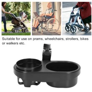 Stroller Cup Holder, Multifunction Double Universal Stroller Water Bottle Holder for Water Bottle Mobile Phones Stroller Cup Holder Universal Stroller Snack Tray