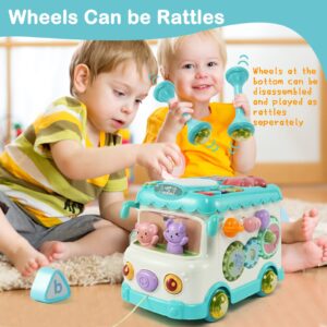 School Bus Toy with Music and Light, Intellectual Baby Girl Toys, Musical Toys for Toddlers 1-3, Learning Toys for Infant 18 Month, 2 3 Year Old Boys Girls