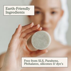 Zero Waste MVMT Conditioner Bar | Peppermint + Eucalyptus | Eco-friendly Conditioner with Travel Container | Natural Salon Quality Conditioner, Zero Waste & Plastic Free