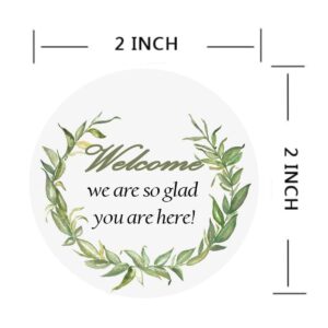 Top label Welcome Stickers,2 Inch Wedding, Bridal Shower Birthday Party Favor Labels,500 Pcs