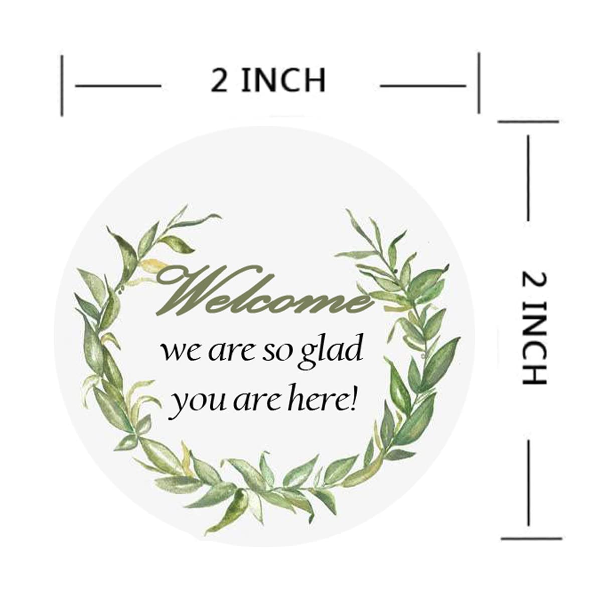 Top label Welcome Stickers,2 Inch Wedding, Bridal Shower Birthday Party Favor Labels,500 Pcs