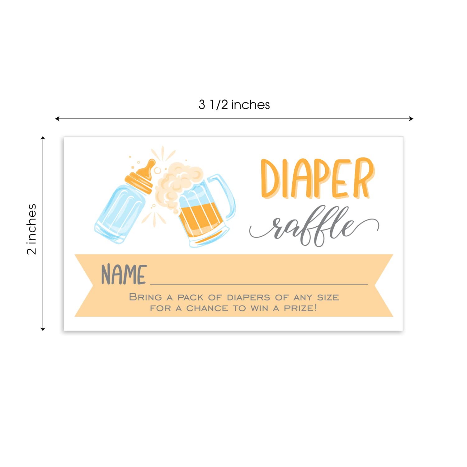 Canopy Street Baby Shower Diaper Raffle Tickets, 50, Brewing Theme