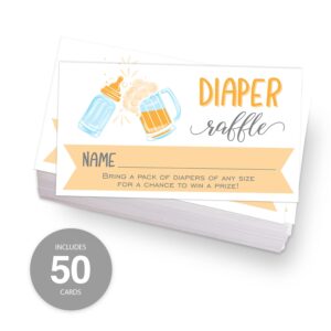 Canopy Street Baby Shower Diaper Raffle Tickets, 50, Brewing Theme