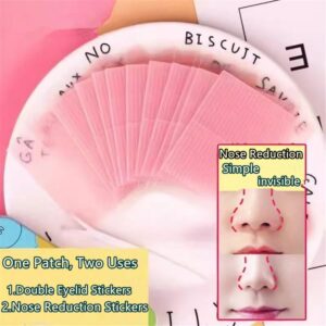 Double eyelid tape Eyelid Tape Invisible Eye Stickers Double Sided Tape Invisible Eyelid Lifter Strips for Hooded, Droopy, Uneven, Mono-eyelids (with Fork rods, Scissors）