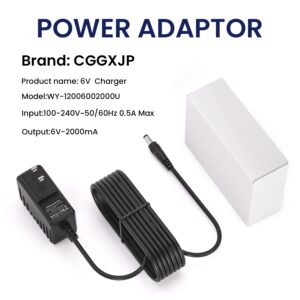 CGGXJP 6v 2A dc Power Adapter for ProForm Elliptical LE/EX Series 480 490 500 390 395 510EX 400 700 Cardio Cross Trainer Exercise Bike Replacement Charger Cable.(DC Plug Size is 5.5mm x 2.1mm)