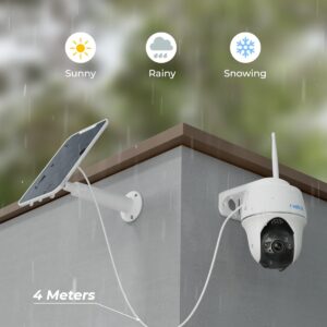 REOLINK 5MP Wireless Security Camera Outdoor with Person/Vehicle Detection, 360° Pan-Tilt View Solar/Battery Operated CCTV Camera, 128GB Storage, Time Lapse, 2-Way Audio, Smart Detection, Argus PT-5MP