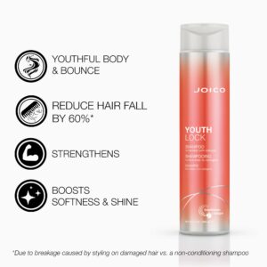 YouthLock Shampoo & Conditioner Set Formulated with Collagen | Youthful Body & Bounce | Reduce Breakage & Frizz | Free of SLS/SLES Sulfates