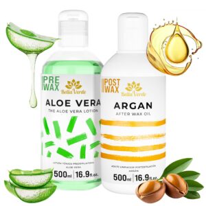 bella verde pre and post waxing care - home kit for women and men - pack of 2 pre & post wax spray - care for brazilian body legs eyebrows face lips armpits