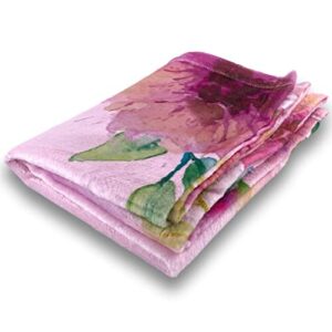 Custom Catch Baby Blanket for Girls - Personalized Gift - Soft Pink Floral Design