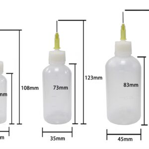 NANSHINE 12pcs 30ml(1oz) Precision Tip Applicator Bottle Needle Tip Glue Bottles Squeeze Plastic Bottles,Dispensing Needle Precisely Delivery Grease,Oil Dispensing,Liquid Glue and Ink