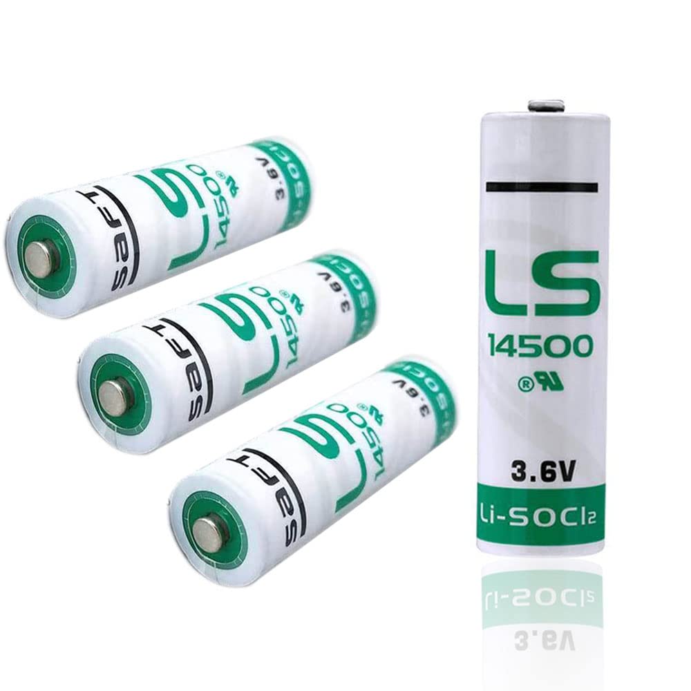 LS14500 Lithium-Thionyl Chloride 2600mAh Lithium Battery Compatible with SAFT LS14500 (Pack of 4)