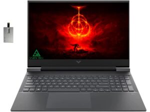 hp 2022 victus 15.6" fhd gaming laptop, amd ryzen 7-5800h (beats i7-10870h), 32gb ram, 2tb pcie ssd, nvidia geforce rtx 3050 ti, backlit keyboard, win 11, mica silver, 32gb snowbell usb card