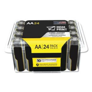 mdmprint ultra pro alkaline aa batteries, pk24