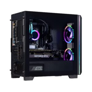 Velztorm Mini Pilum CTO Gaming Desktop PC (AMD Ryzen 7-5700X 8-Core, GeForce GTX 1050 Ti, 32GB DDR4, 1TB PCIe SSD + 2TB HDD (3.5), 120mm AIO, RGB Fans, 750W PSU, WiFi 5, BT, Win10P) VELZ0058