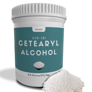 9.6 ounce cetearyl alcohol for making lotions, premium cetearyl alcohol granules, smooth and emollient, fresh and pleasant, suitable for making conditioners, scrubs, creams and more