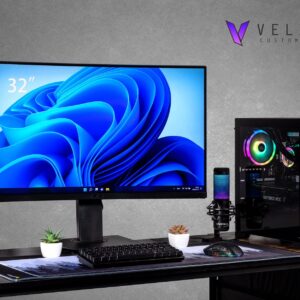 Velztorm Mini Pilum CTO Gaming Desktop PC (AMD Ryzen 7-5700X 8-Core, GeForce GTX 1050 Ti, 32GB DDR4, 1TB PCIe SSD + 2TB HDD (3.5), 120mm AIO, RGB Fans, 750W PSU, WiFi 5, BT, Win10P) VELZ0058