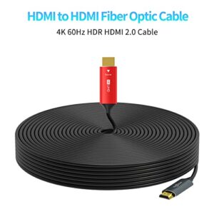 Twozoh HDMI Fiber Optic Cable 165FT, Long 4K Fiber HDMI Cord Supports 4K@60Hz/18Gbps