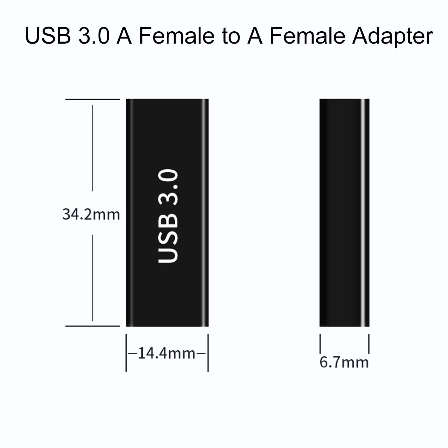 AreMe 3 Pack USB 3.0 Adapter, USB-A Male to Female, Male to Male and Female to Female Extension Coupler Converter Extender Connector