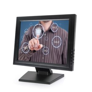 17 Inch Touch Screen Monitor Capacitive Multi-Touch Monitor with Multi-Position POS Stand for Office, POS, Retail, Restaurant, Bar, Gym, Warehouse