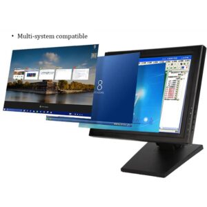 17 Inch Touch Screen Monitor Capacitive Multi-Touch Monitor with Multi-Position POS Stand for Office, POS, Retail, Restaurant, Bar, Gym, Warehouse