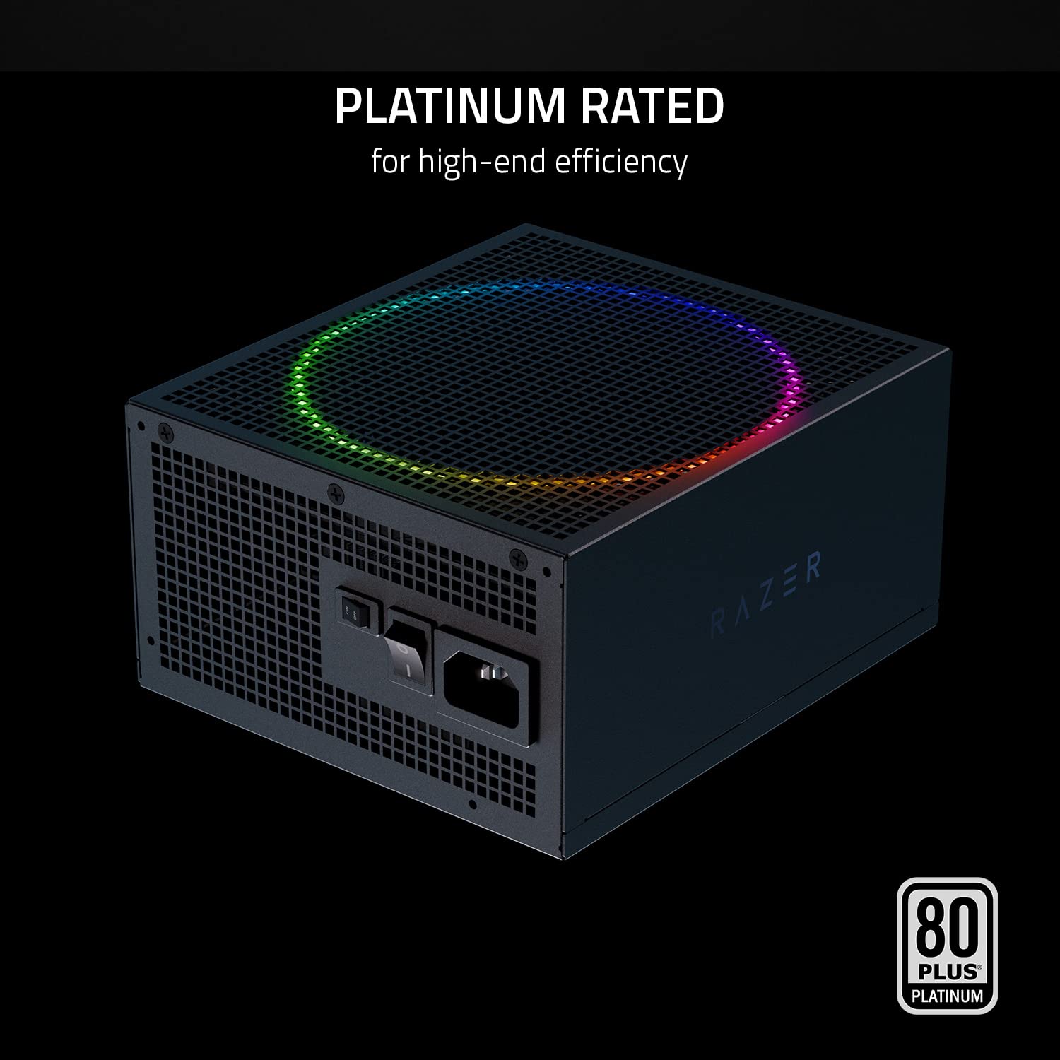 Razer Katana Power Supply aRGB PSU: Silent, Powerful aRGB 140mm PWM Fan - Chroma aRGB - Modular by Design - 80 Plus Platinum Rated - Zero RPM Mode - 850W