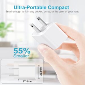 iPhone Charger, 3Pack [MFi Certified] Lightning Cable Quick Fast Charging Cords and 3Pack USB Wall Charger Travel Plug Block Adapter Compatible with iPhone 14/13/12/11 Pro Max/Xs/XR/X/8 Plus and More