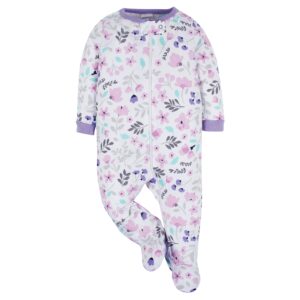 Onesies Brand Baby Girl's 4-Pack Sleep 'N Play Footies Multi Pack, Rainbows, Newborn