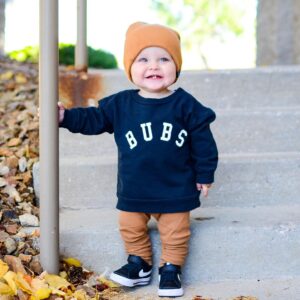 YOKJZJD Infant Toddler Baby Boy Fall Winter Outfits Letter Pullover Sweatshirt Long Sleeve T-Shirt Tops Pants Sweatsuit Clothes Set (Black, 2-3T)