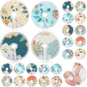 32 pieces g tube button covers tube pad g tube pads holder cotton pads for feeding support reusable feeding tube supplies soft g tube covers for breastfeeding nursing care, 4 designs (floral)