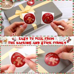 12 Rolls Merry Christmas Stickers Labels Roll 1 Inch 6000 Pcs 12 Designs Christmas Decorative Envelope Seals Stickers Merry Christmas Stickers Roll for Cards Envelopes Boxes, Round