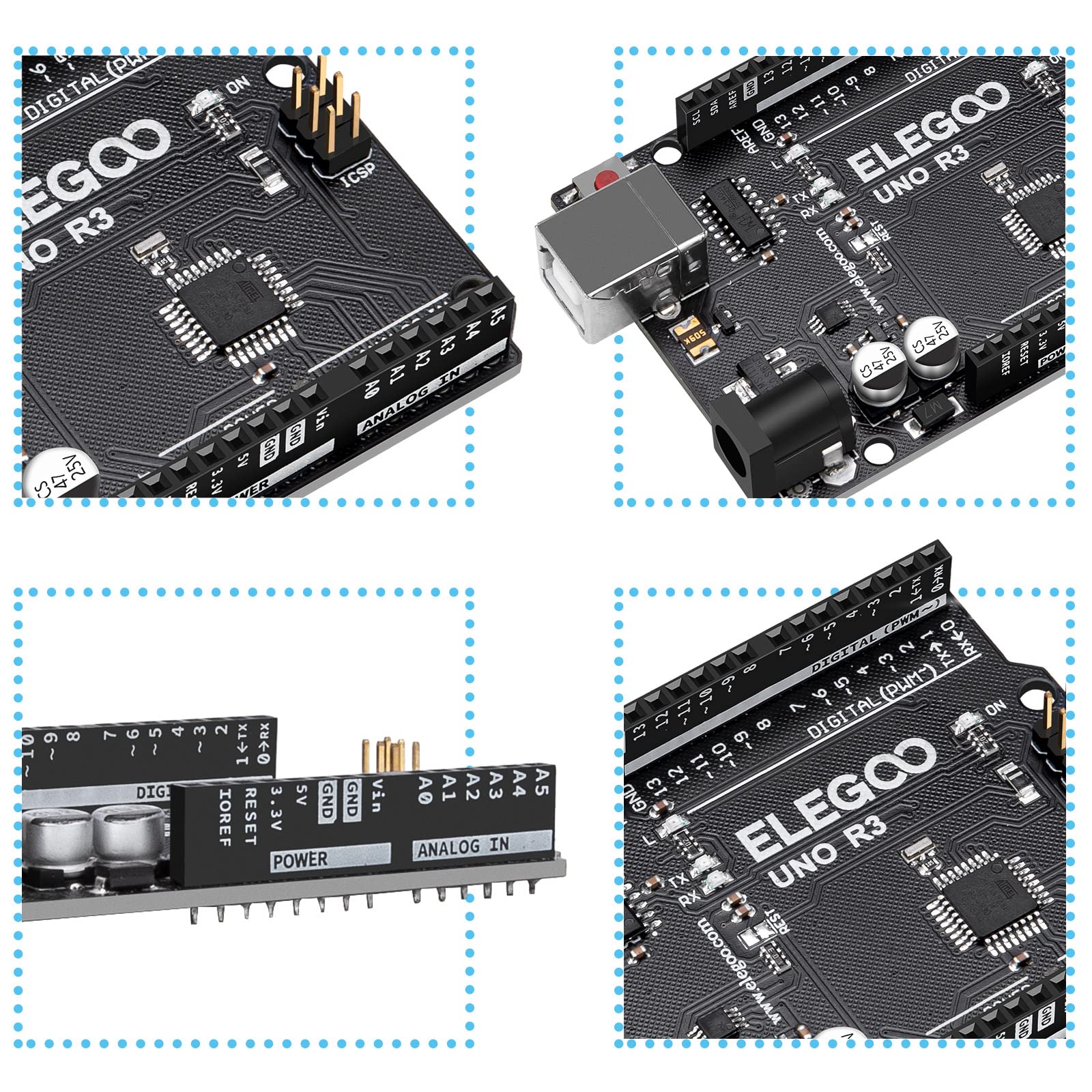 ELEGOO UNO R3 Controller Board ATmega328P with USB Cable Compatible with Arduino IDE